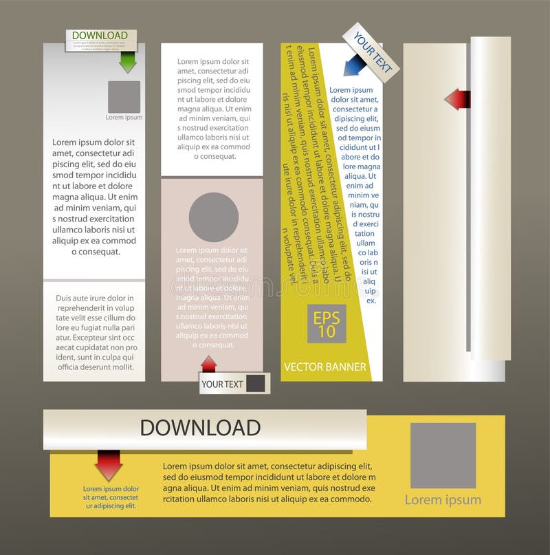 Set of vector long banner stock vector. Illustration of banner - 99048702