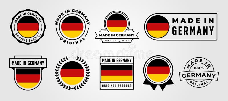 Set of Vector Made in Germany Label Badge Symbol Illustration Design ...