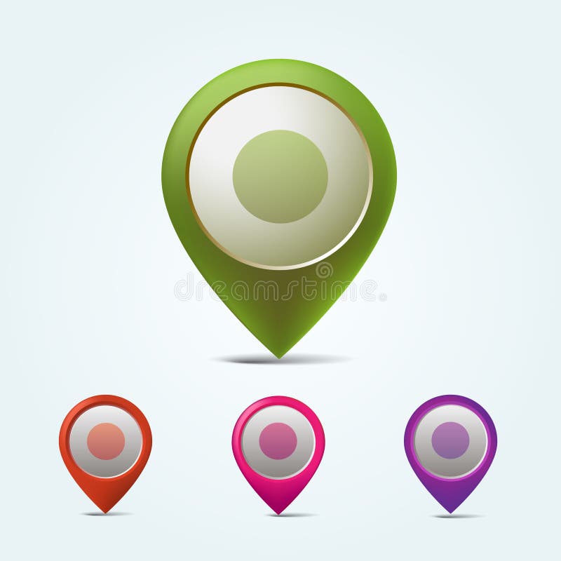 Set of vector map markers. stock illustration. Illustration of ...