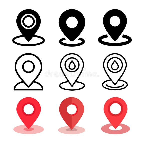 A Set of Vector Map Pointers. Set of Vector Pointers Stock Illustration ...