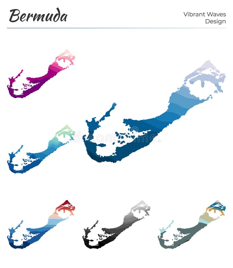 Set of Vector Maps of Bermuda. Stock Vector - Illustration of icon ...