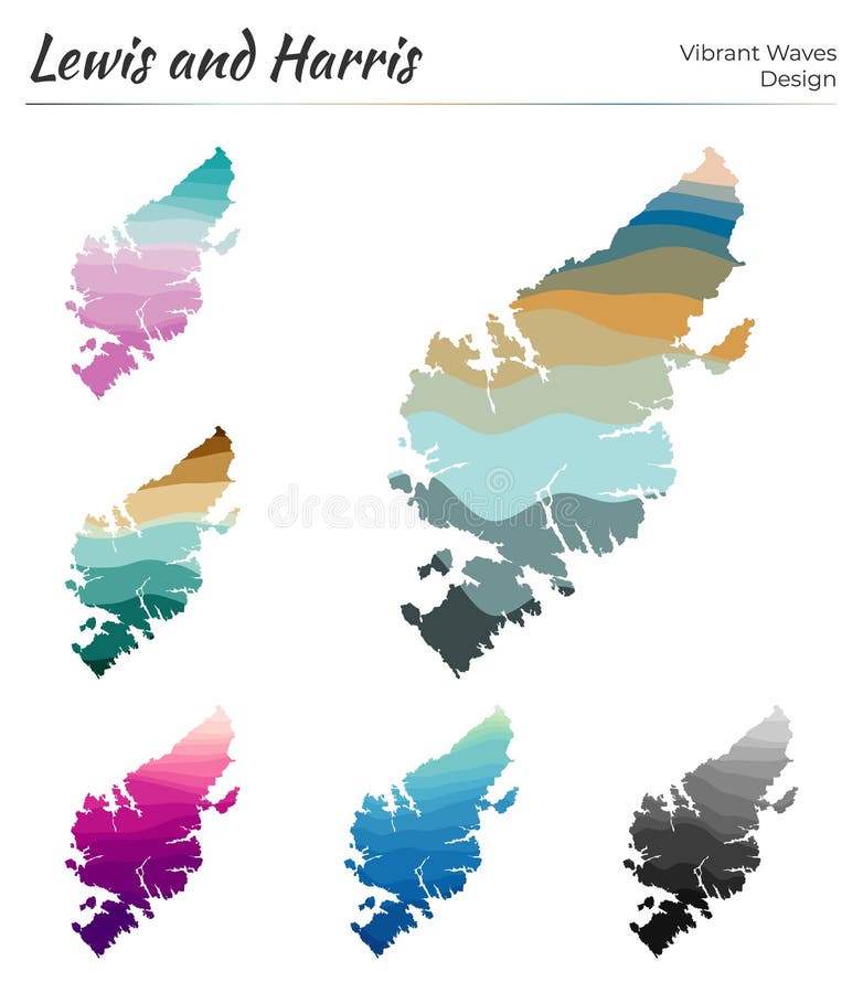 Set of Vector Maps of Lewis and Harris. Stock Vector - Illustration of ...