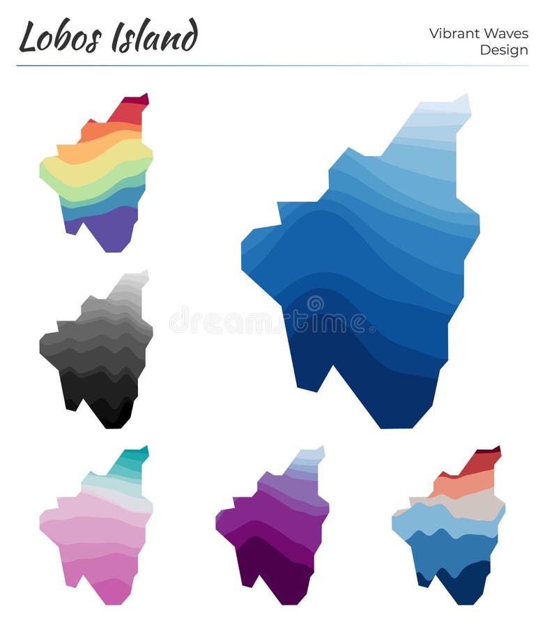 Kid Style Map of Lobos Island. Stock Vector - Illustration of lobos ...
