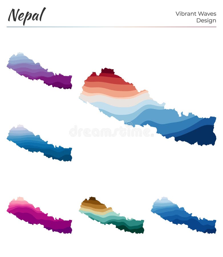Set of Vector Maps of Nepal. Stock Vector - Illustration of modern ...