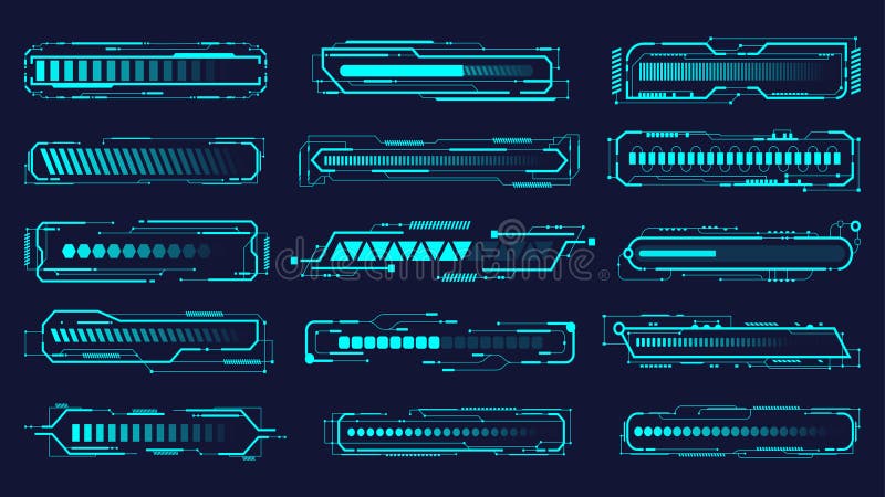 Set Of Vector Modern Loading Bar Progressbar Stock Vector Illustration Of Data Shape 267915352