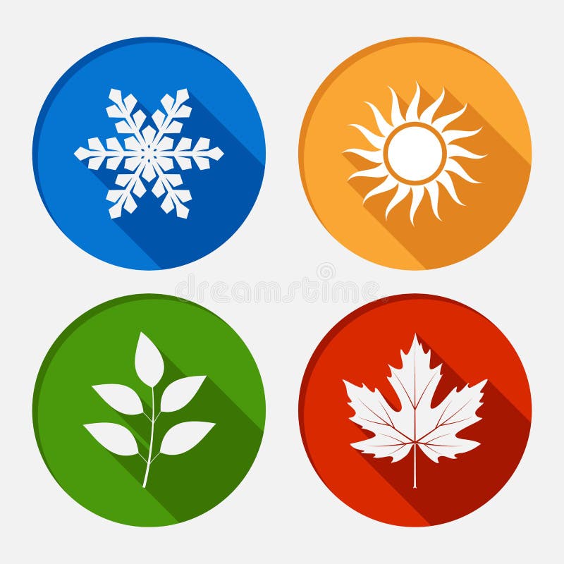 Season icons stock vector. Illustration of icon, green - 8786102