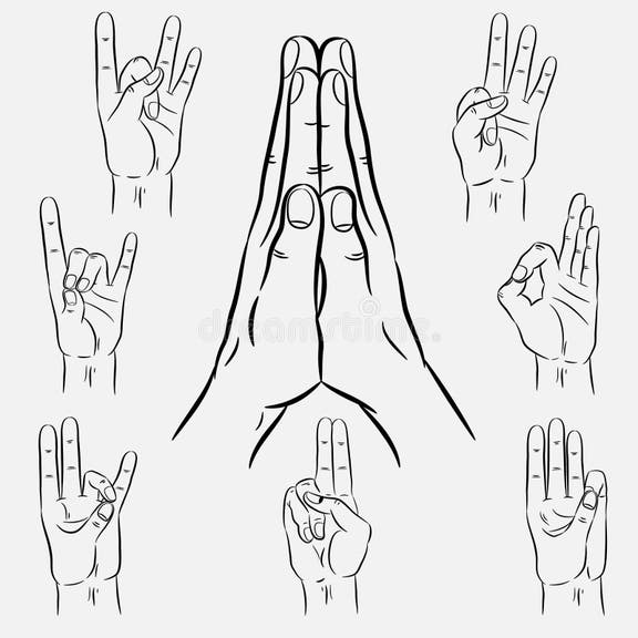 Hand Mudras Stock Illustrations – 110 Hand Mudras Stock Illustrations ...