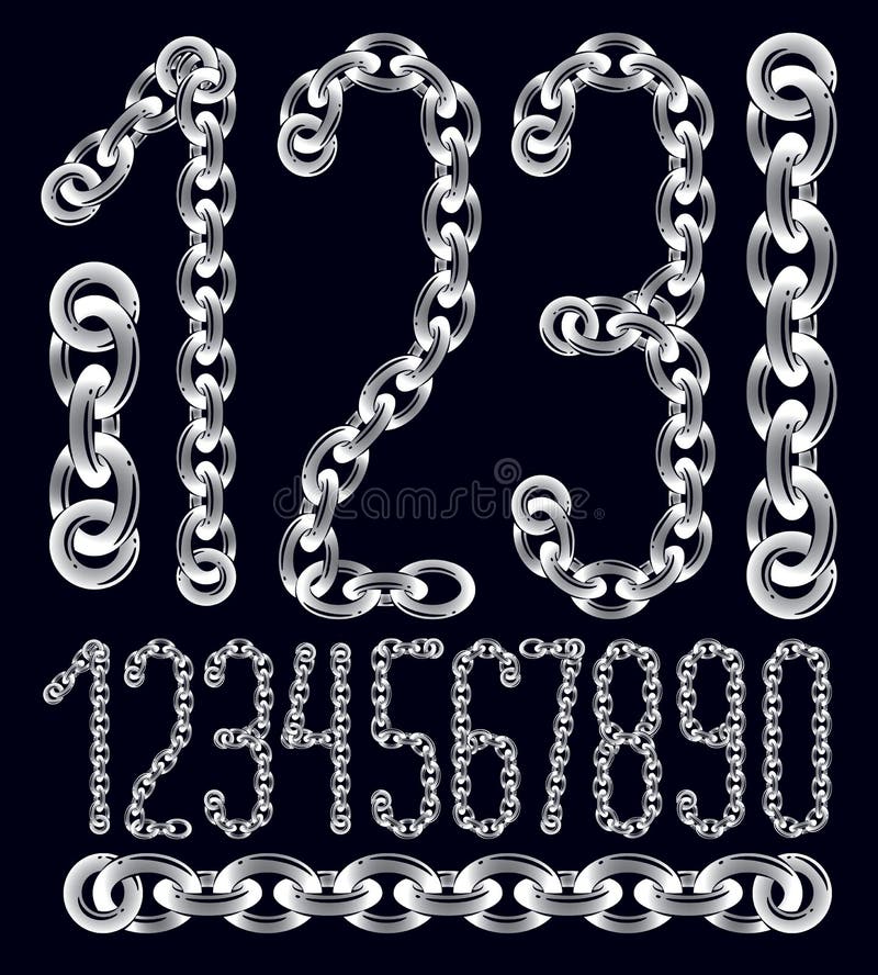 Set of Vector Numerals from 0 To 9. Elegant Numbers for Use As P Stock ...