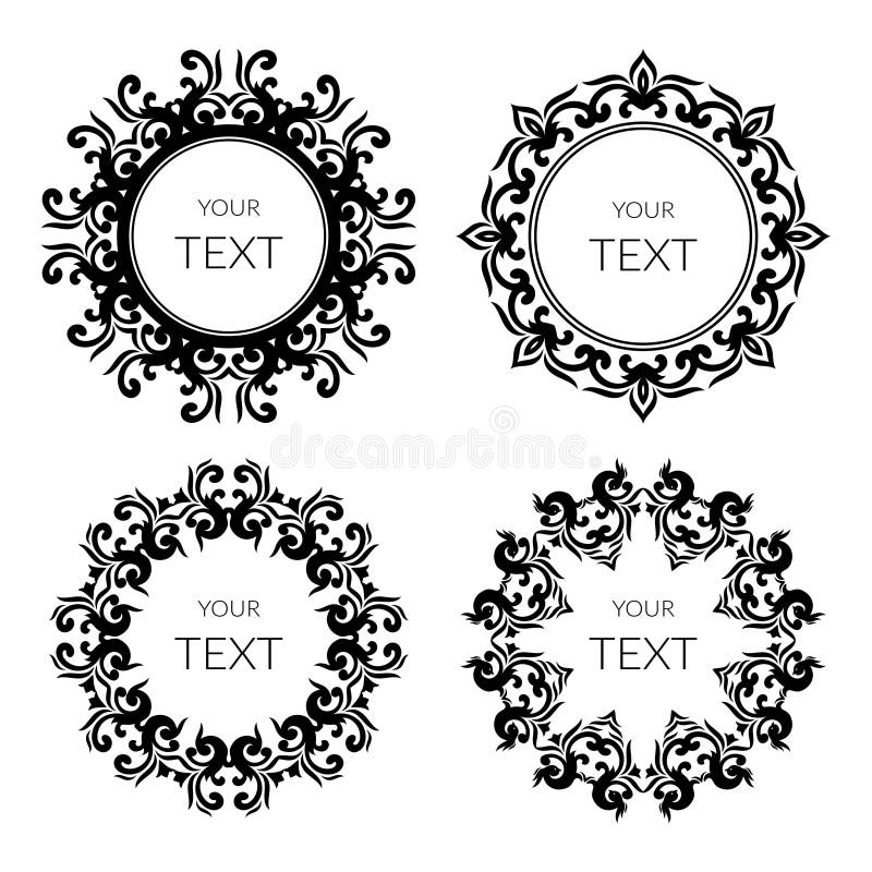 Set of Vector Ornamental Borders Stock Vector - Illustration of frames ...