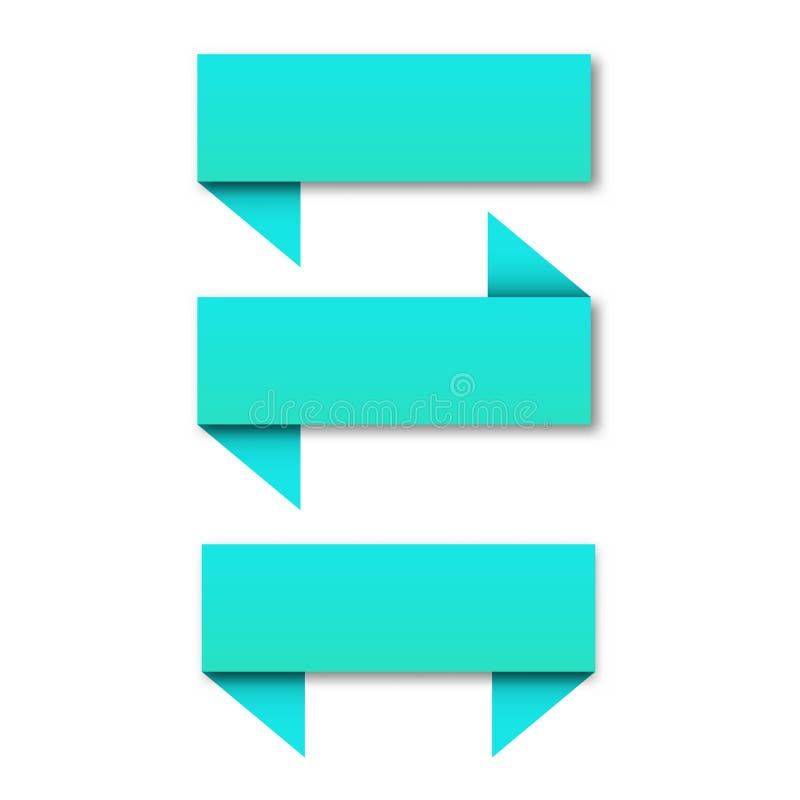 Set of Vector Paper Banners Isolated Stock Illustration - Illustration ...