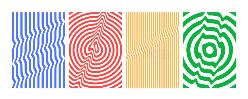 Set of Vector Patterns with Lines. Abstract Geometric Backgrounds with ...