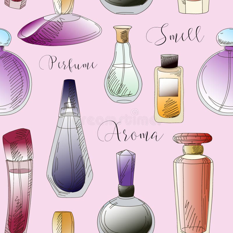 Set of Vector Perfume Fashion Pattern Stock Vector - Illustration of ...