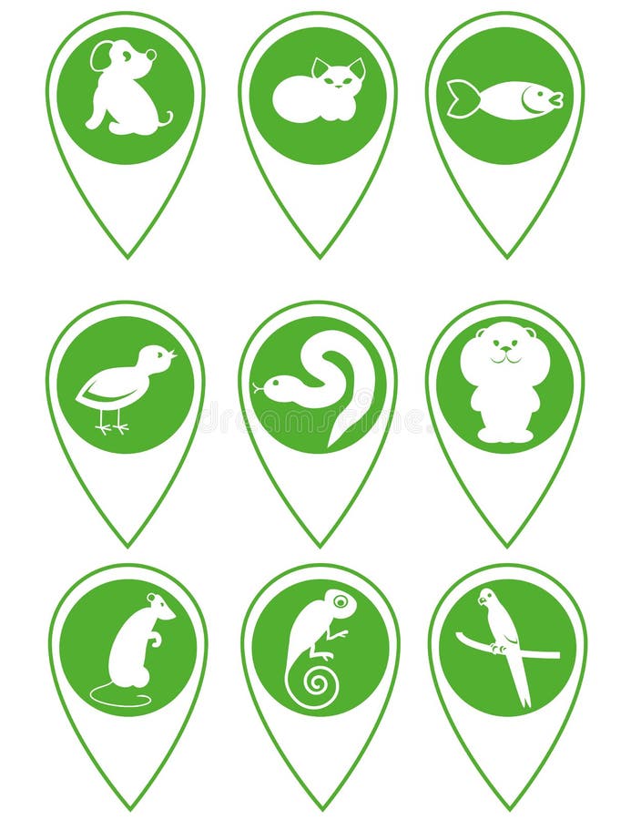 Set of vector pointers stock vector. Illustration of pointer - 27436226