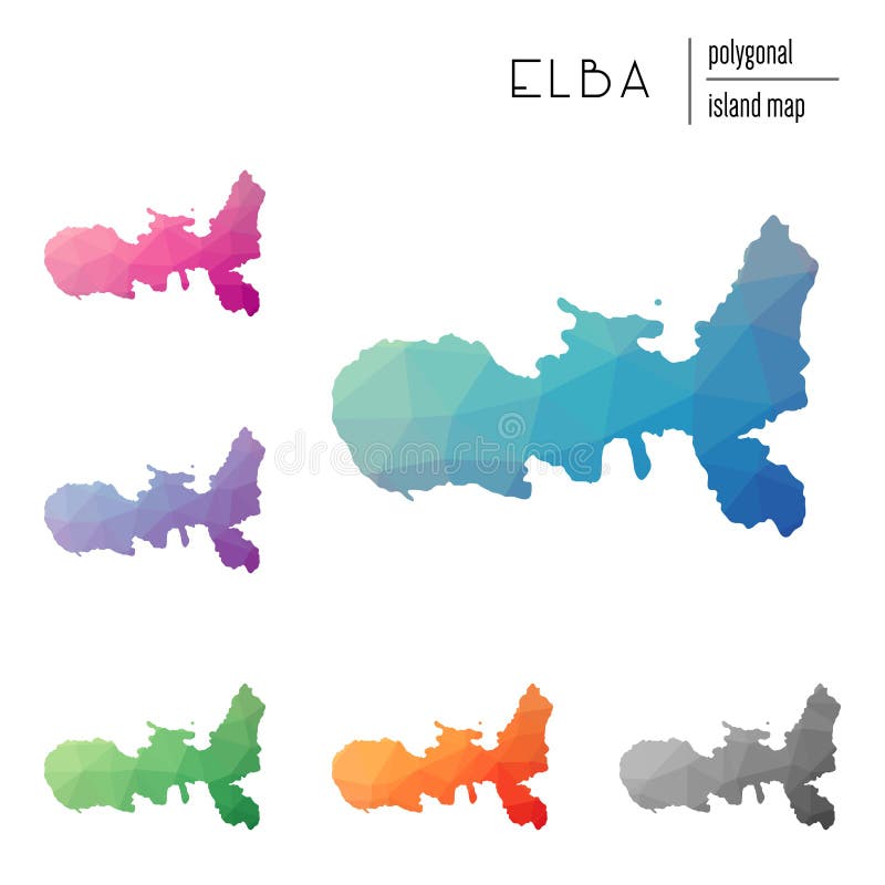 Elba Map Filled with Concentric Circles. Stock Vector - Illustration of ...