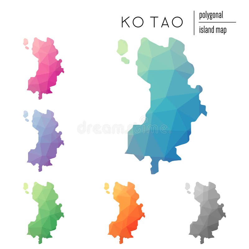 Polygonal Ko Tao Maps Stock Illustrations – 5 Polygonal Ko Tao Maps ...