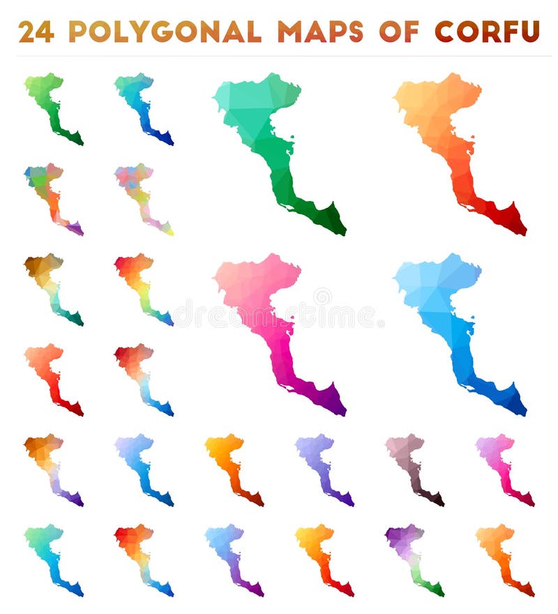 Kid style map of Corfu. stock vector. Illustration of greek - 225236110