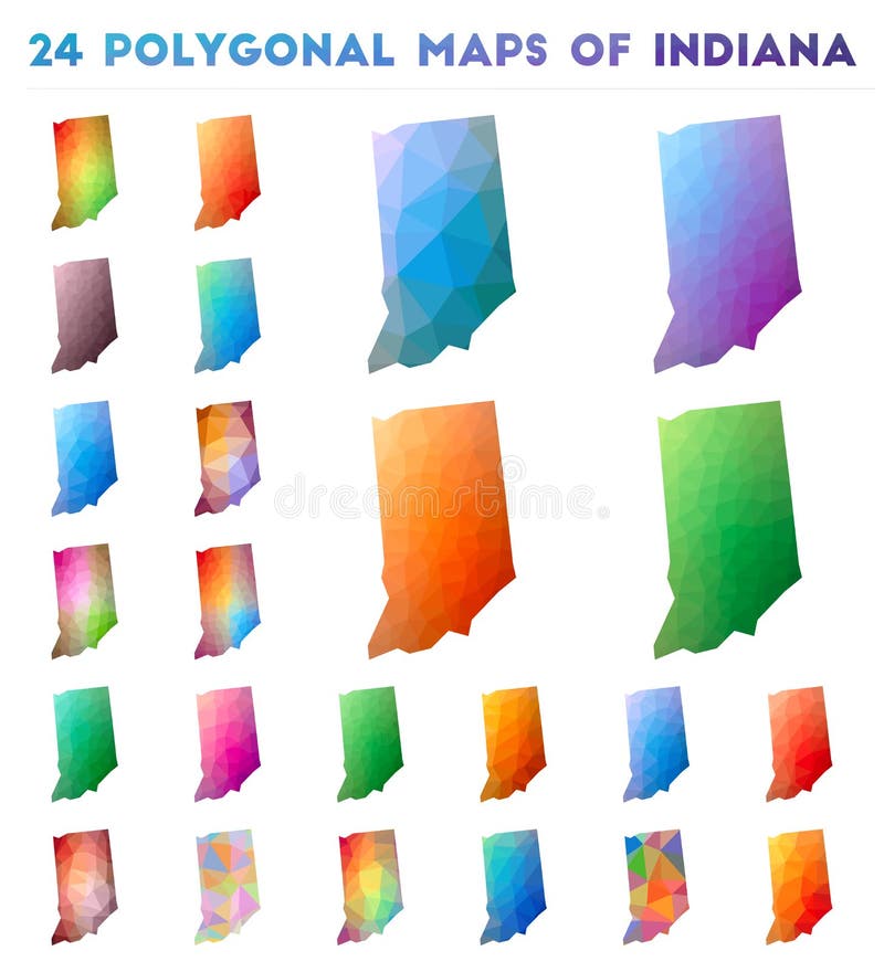 Set Vector Polygonal Indiana Maps Stock Illustrations – 4 Set Vector ... Set Vector Polygonal Indiana Maps Stock Illustrations – 4 Set Vector ...