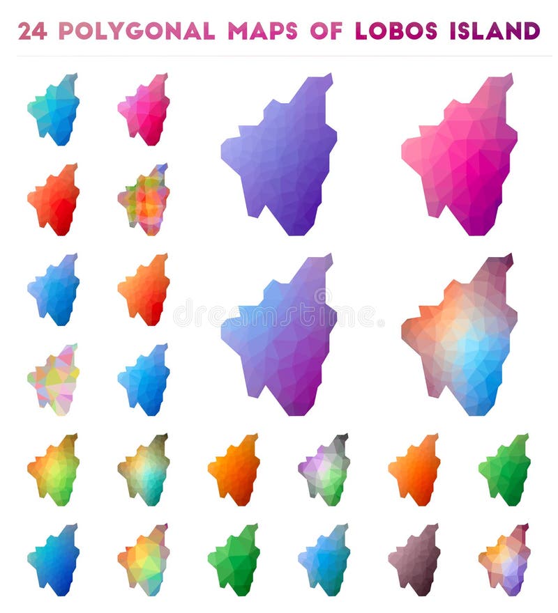 Kid Style Map of Lobos Island. Stock Vector - Illustration of lobos ...