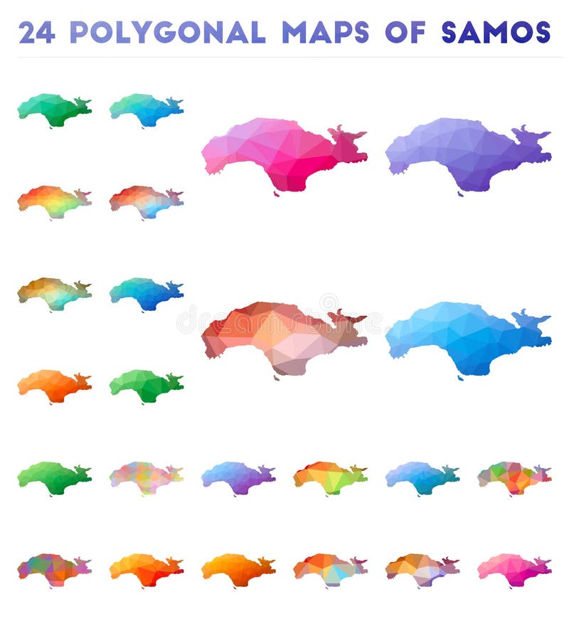 Samos vector map. stock vector. Illustration of republic - 102044855