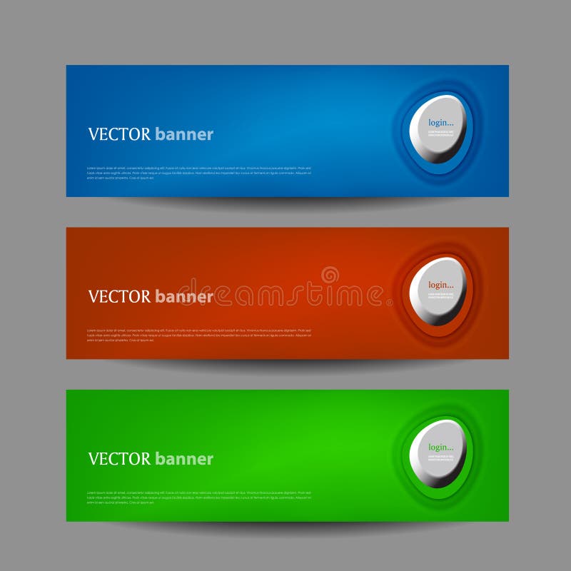 Set Vector Progress Designer Banners Stock Vector - Illustration of ...