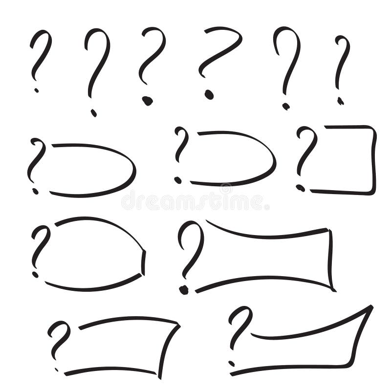 Set of Vector Question Mark Stock Vector - Illustration of ...