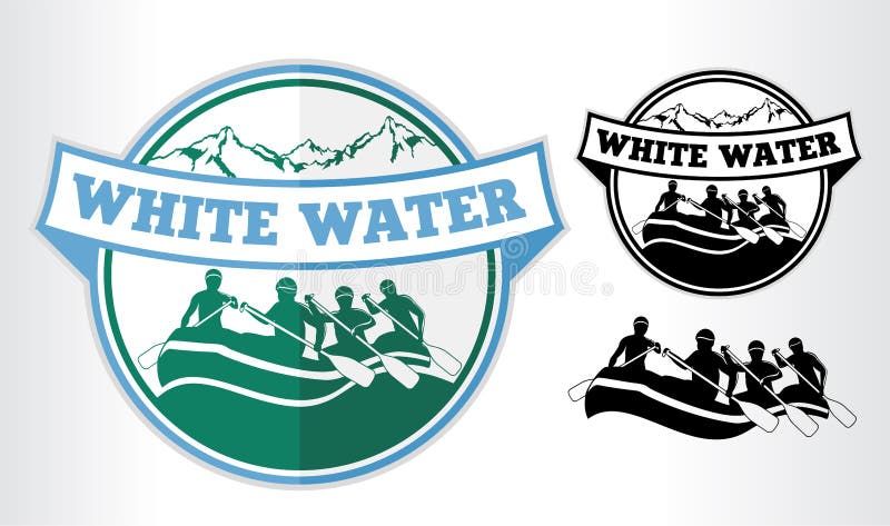 Set of Vector Rafting Emblems Logo Stock Vector - Illustration of ...