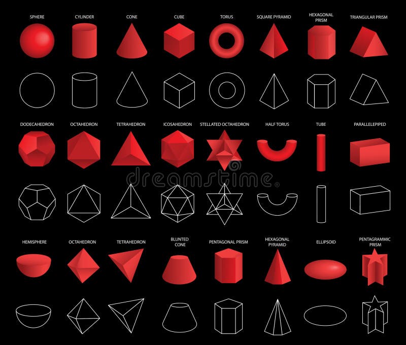 2d Shapes Cone Cylinder Stock Illustrations – 57 2d Shapes Cone ...