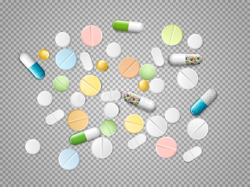 Medicine Pills Border Background. Stock Vector - Illustration of ...