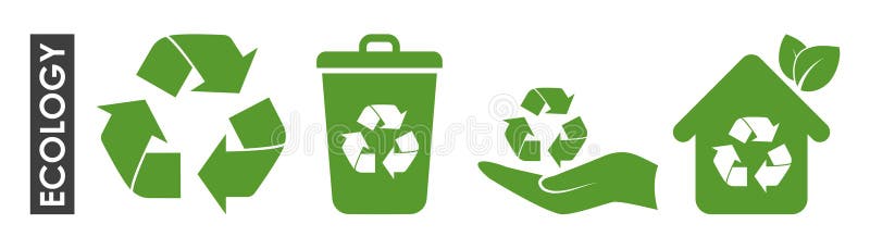 Set of Vector Recycling Icons, Environmental Icons. Stock Vector ...