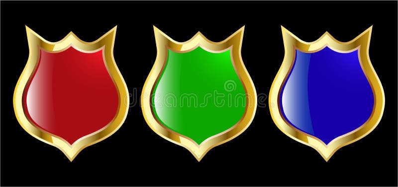 Green shield stock vector. Illustration of metal, luminescent - 15807107
