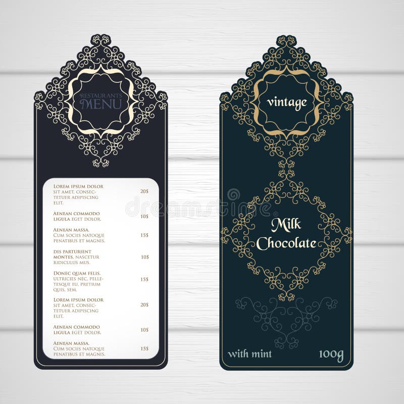 Set of Vector Restaurant Menu Western Vintage Style Stock Vector ...
