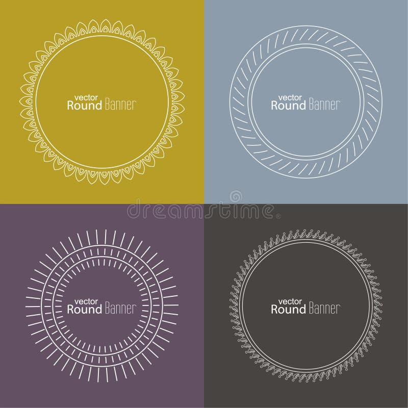 Round Ribbon Banners Stock Illustrations – 3,250 Round Ribbon Banners ...