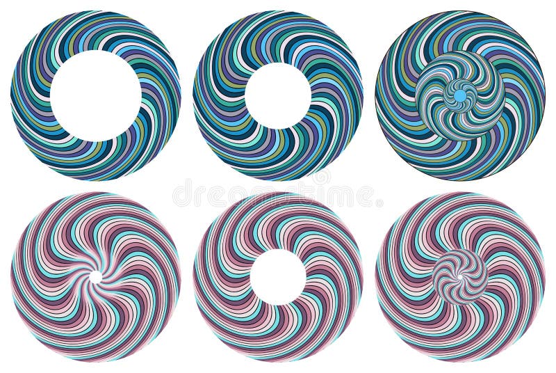 Set of Vector Round Design Elements Stock Vector - Illustration of ...
