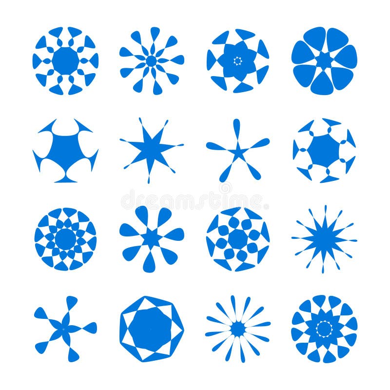 Set of Vector Round Design Elements. Stock Vector - Illustration of ...