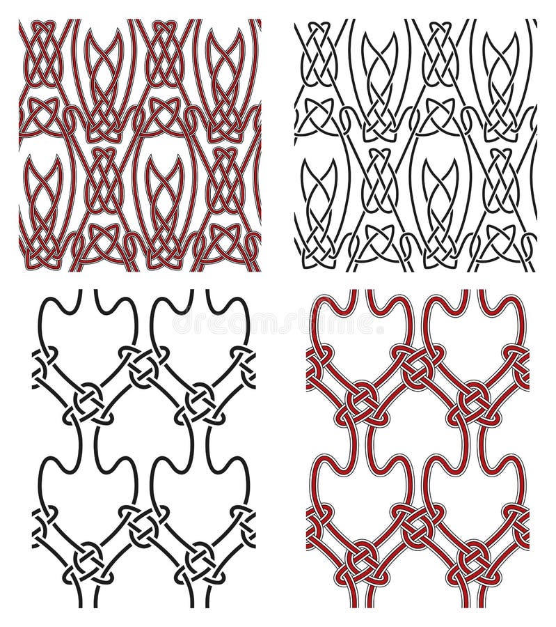 Set of Vector Seamless Celtic Design Elements Stock Vector ...