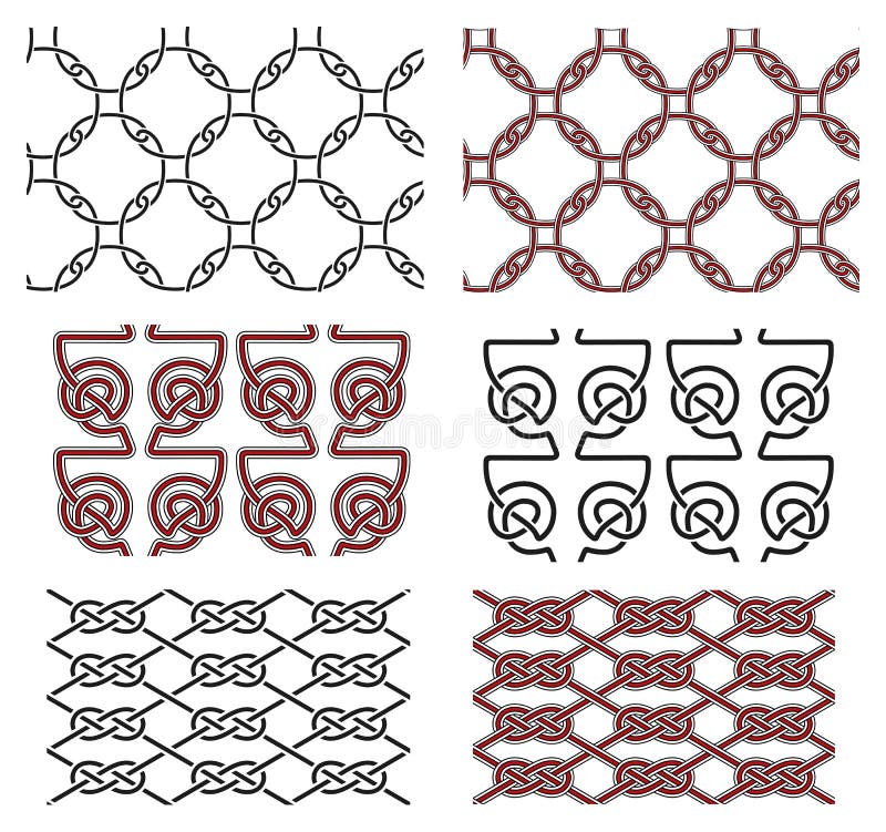 Set of Vector Seamless Celtic Design Elements Stock Vector ...