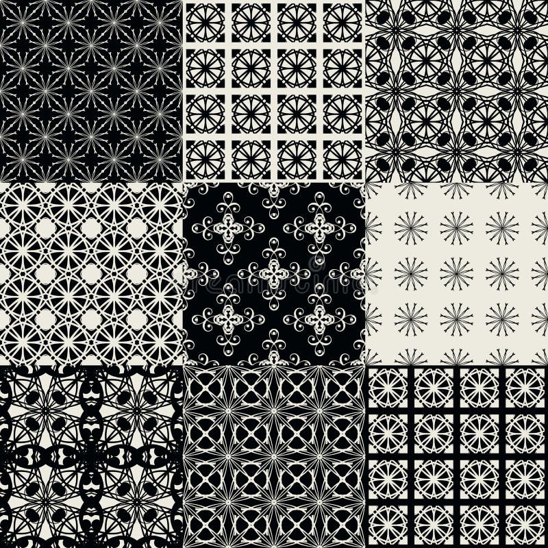 Set of Vector Seamless Geometrical Patterns. Stock Vector ...