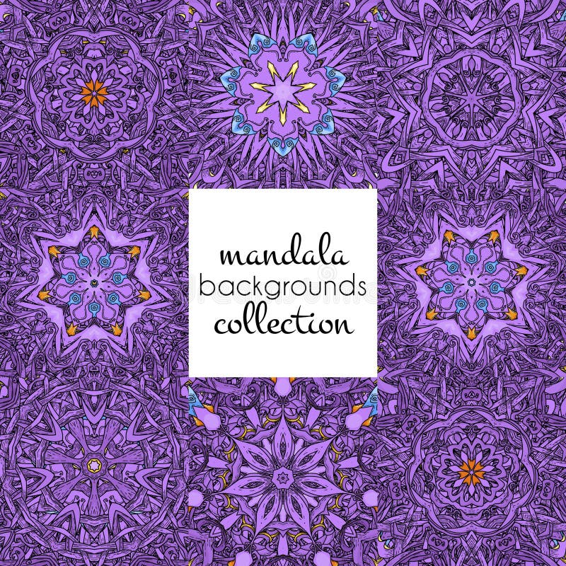Set of Vector Seamless Patterns in Mandala Style Stock Vector ... Set of Vector Seamless Patterns in Mandala Style Stock Vector ...