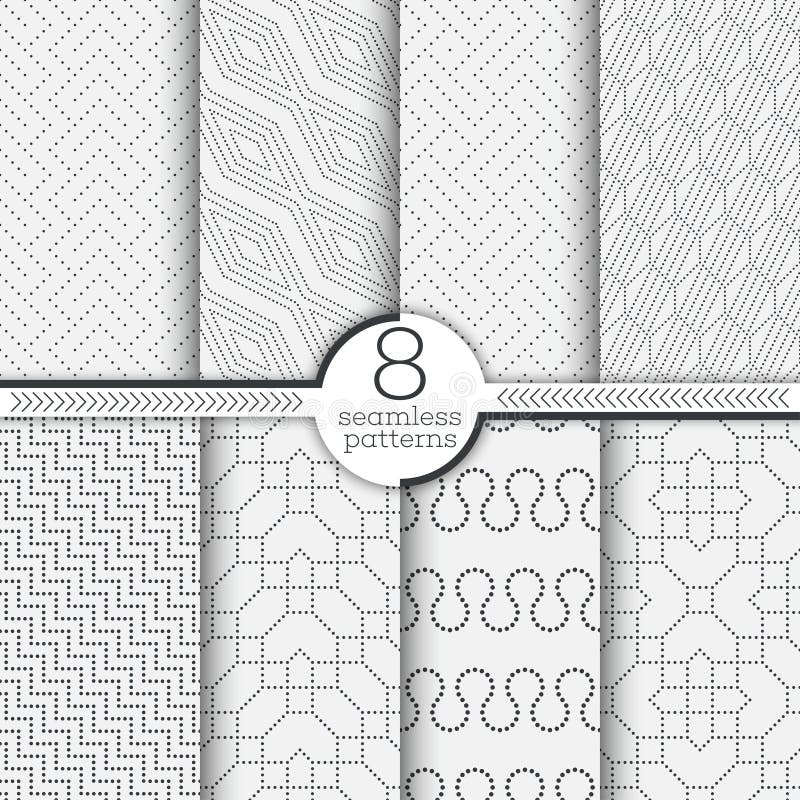 Set of Vector Seamless Patterns Stock Vector - Illustration of corner ...