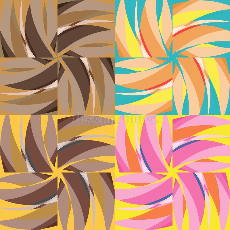 Seamless Patterns Geometric Shapes Stock Vector - Illustration of ...