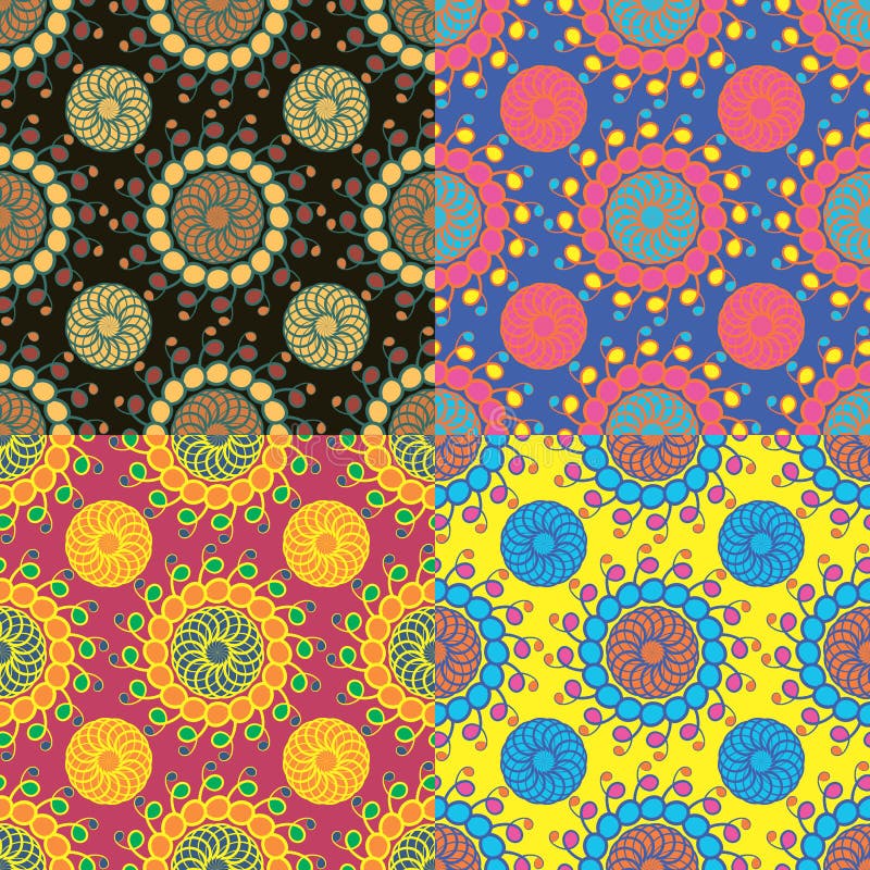Set of Vector Seamless Patterns Stock Vector - Illustration of context ...