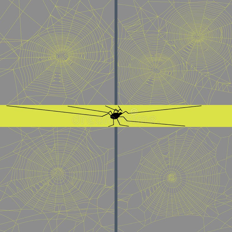 Set of Vector Seamless Spider Webs Textures Stock Vector - Illustration ...