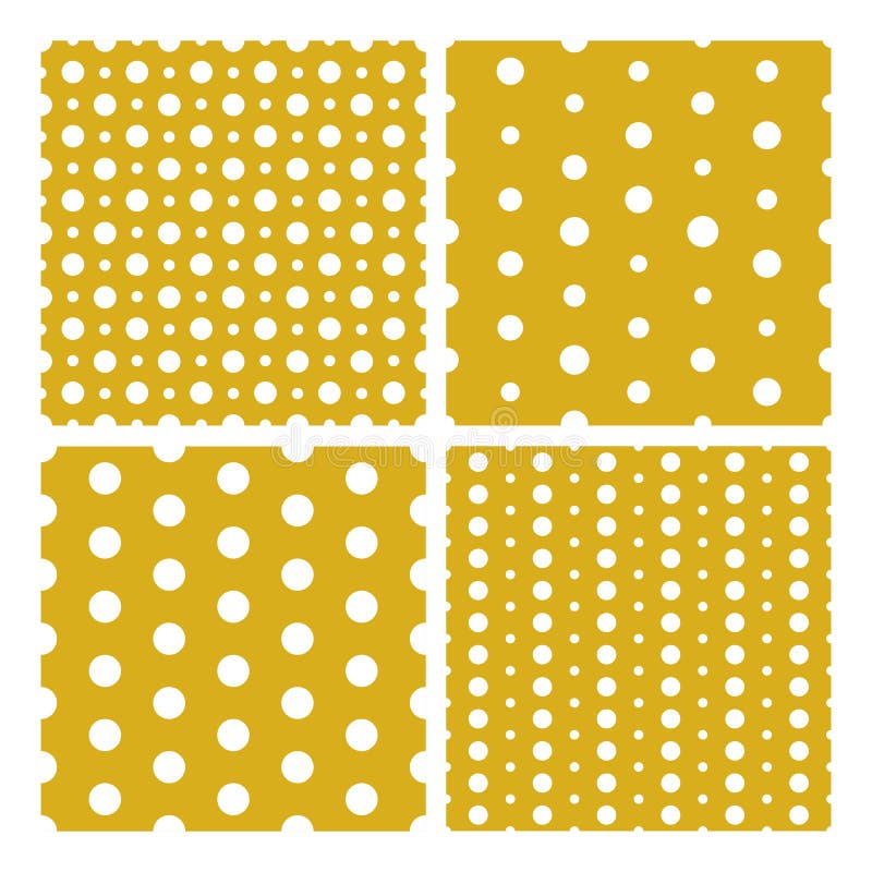 Set of Vector Seamless Trendy Modern Spot Patterns. Stock Vector ...