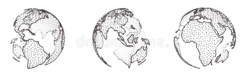 Set of Vector the Shape Planet from the Dot and Points Stock Vector ...