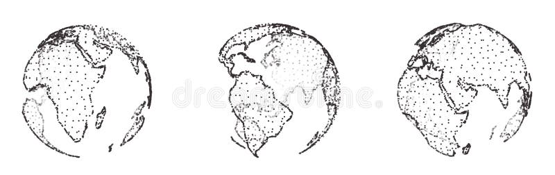 Set of Vector the Shape Planet from the Dot and Points Stock Vector ...