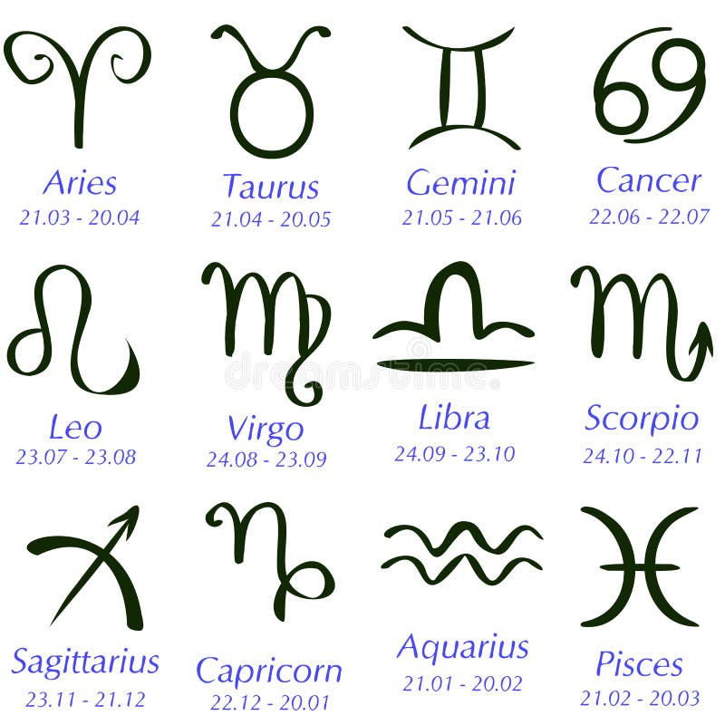 Zodiac Signs Dates Stock Illustrations – 458 Zodiac Signs Dates Stock ...