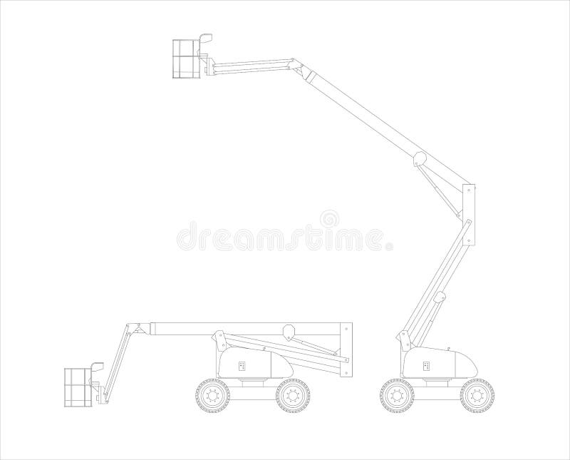Set of Vector Sketches of Self-propelled Telescopic Lifting Platforms ...