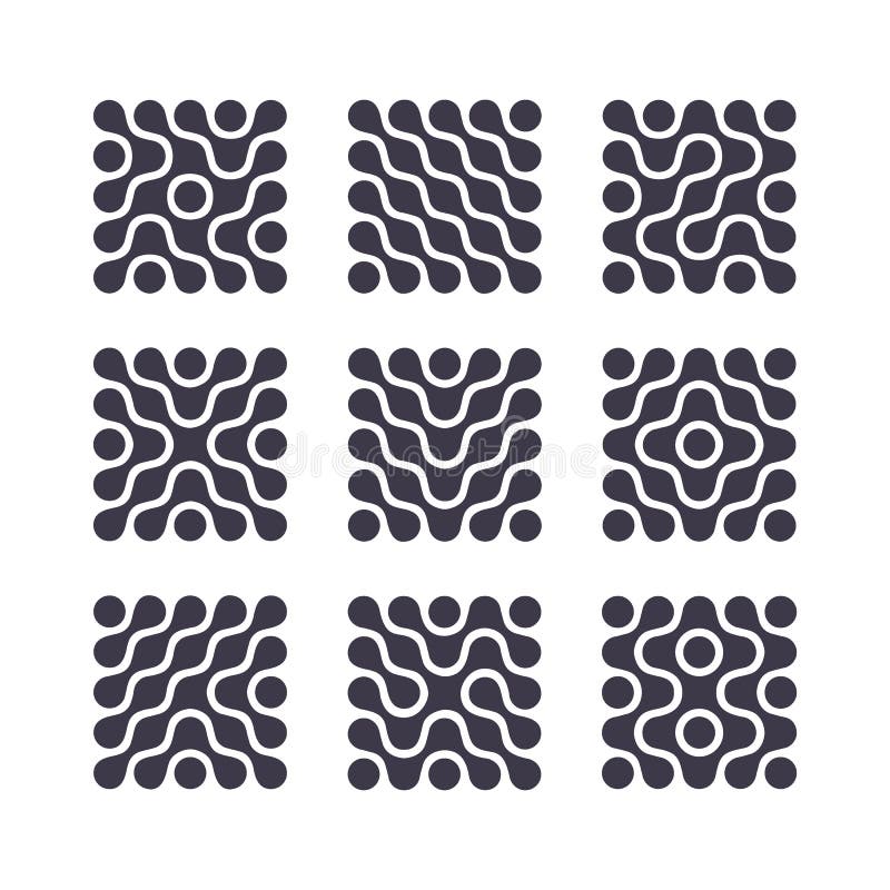 Set of Vector Smooth Square Shapes Isolated on White Background ...