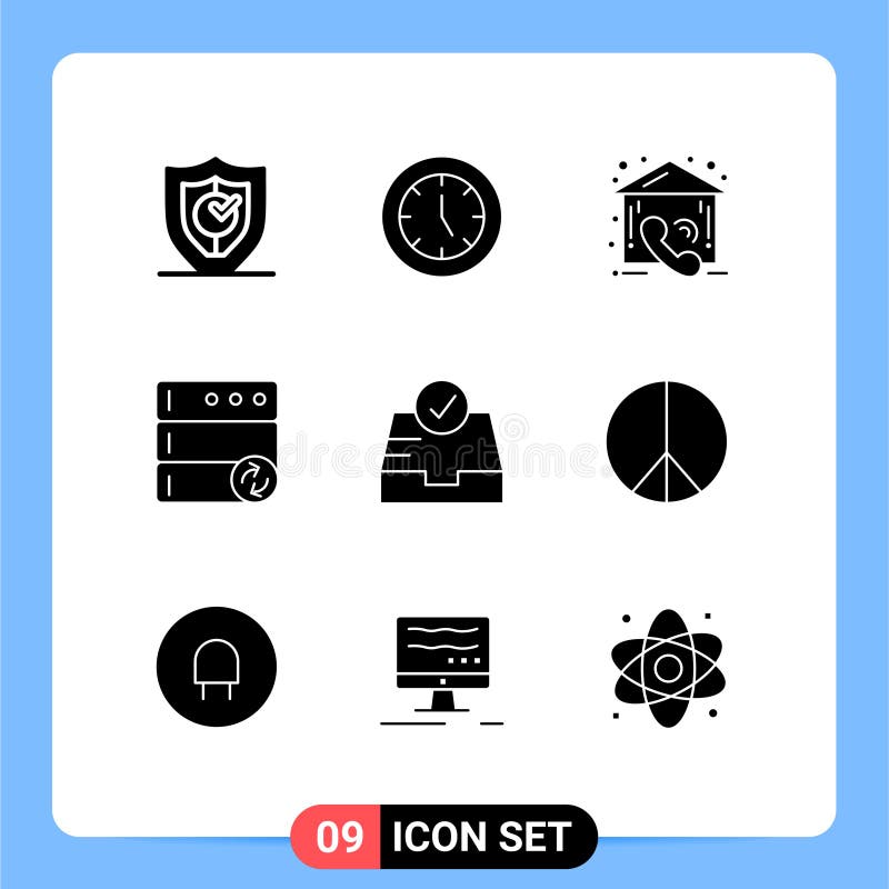 Check Server File Folder Icon, Outline Style Stock Vector ...