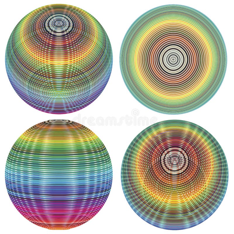 Set of vector spheres stock vector. Illustration of vector - 22267898